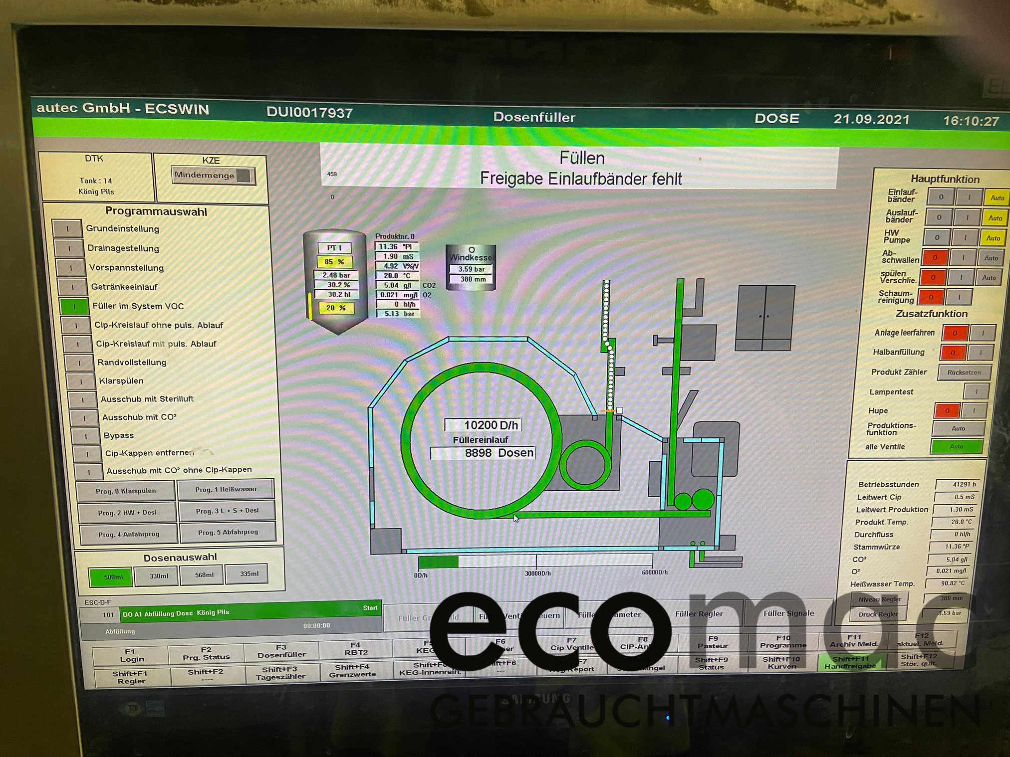 Gebrauchter Krones Ferrum Dosenfueller 1023173 - ecomac